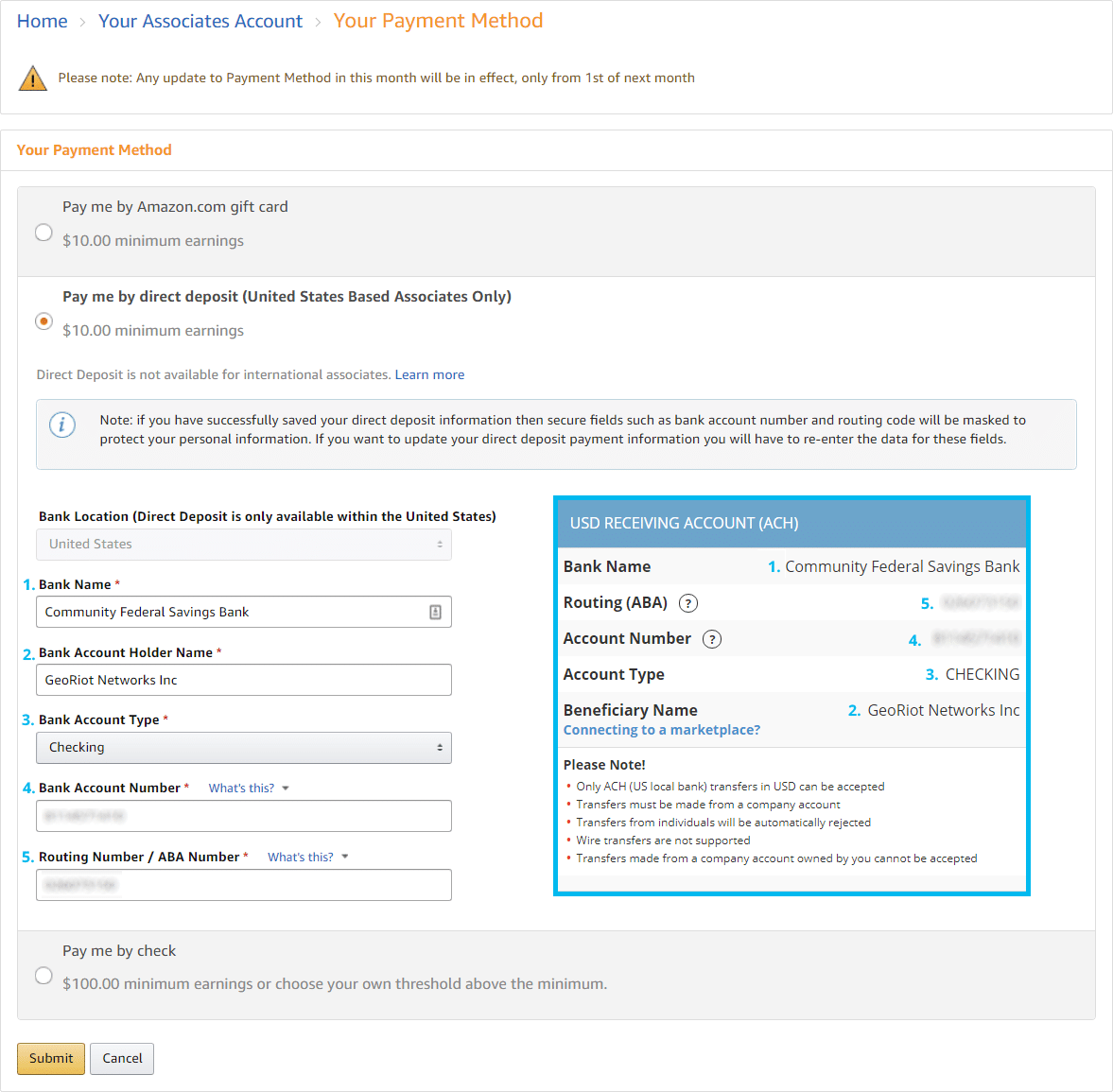 Collecting Amazon Affiliate Commissions with Payoneer